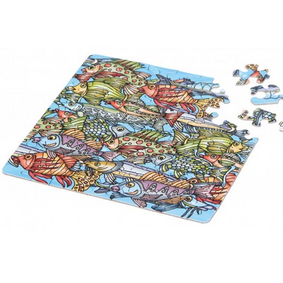 Mini-Puzzle Q Casse-tête Color Poissons 72 pièces