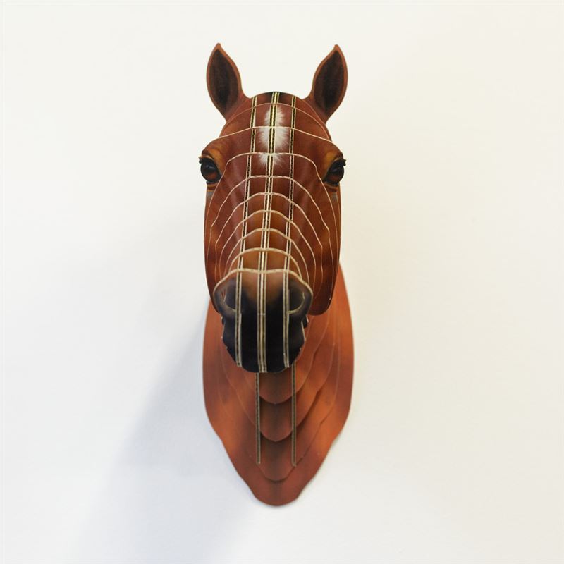 Trophée Tête de Cheval en Carton décoré - Moyen de L'Atelier Chez Soi