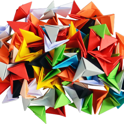 Feuilles à plier pour Origami modulaire 5x3 cm 500 pièces Couleurs ...
