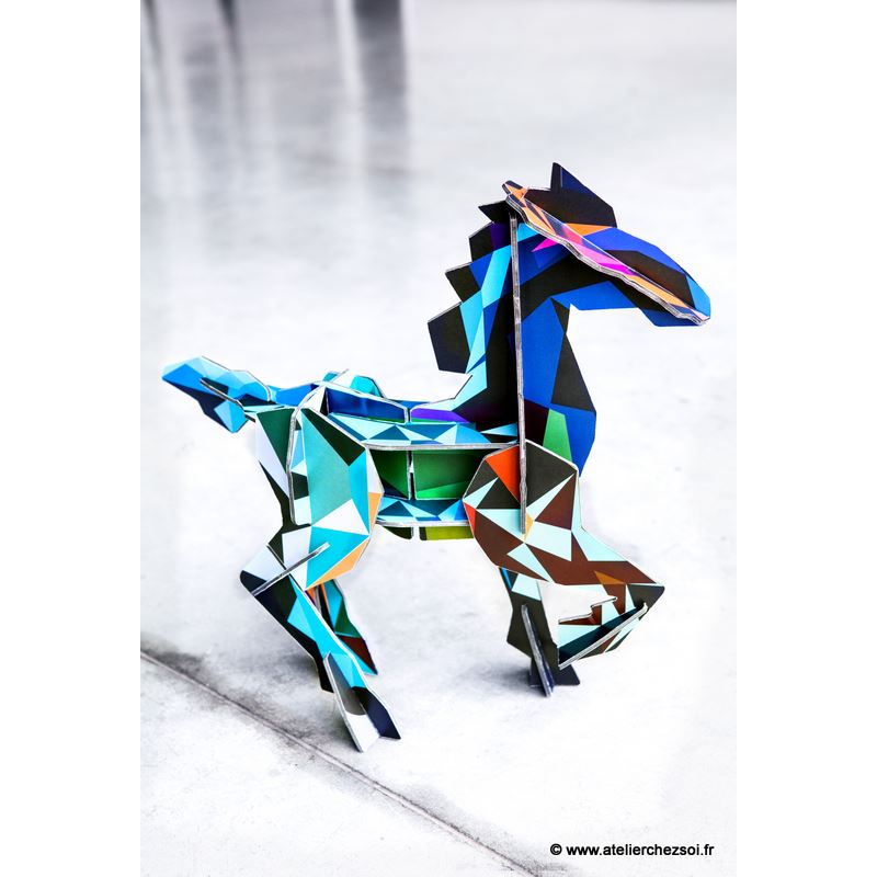 Cheval Frysk design en carton imprimé 35cm Studioroof de L'Atelier Chez Soi