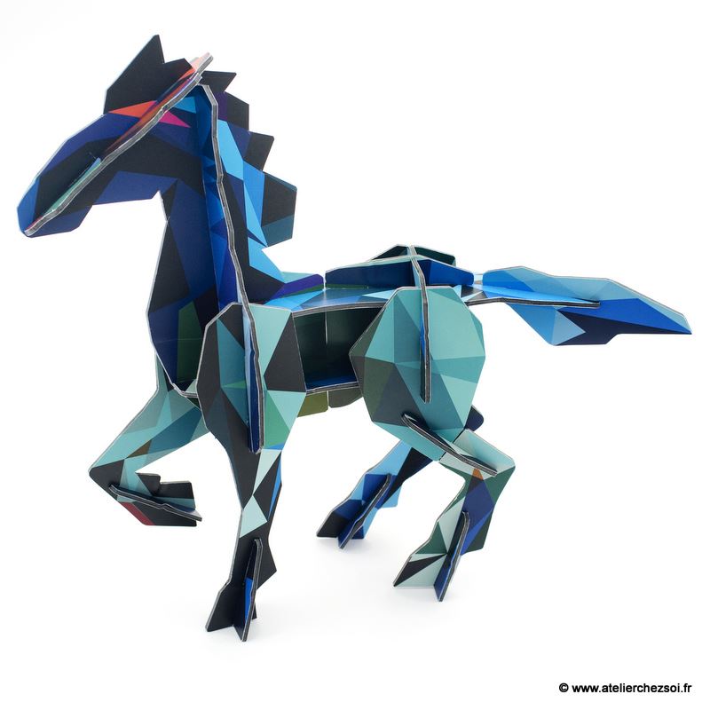 Cheval Frysk design en carton imprimé 35cm Studioroof de L'Atelier Chez Soi