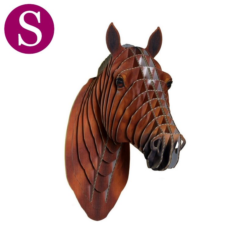 Trophée Tête de Cheval en Carton décoré - Moyen de L'Atelier Chez Soi