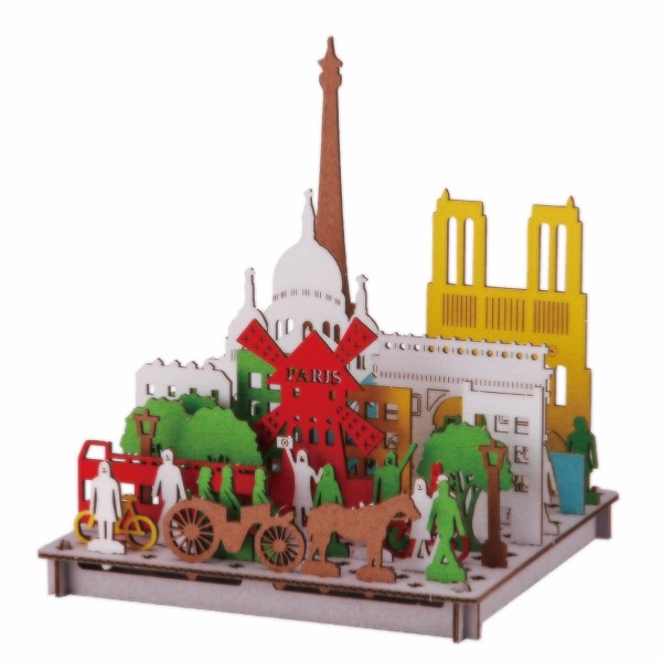 Mini maquette Ville de Paris 2D Pusu pusu Hacomo
