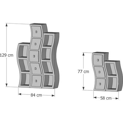 Patron de meuble en carton - Etagère Hondule grande de L'Atelier Chez Soi