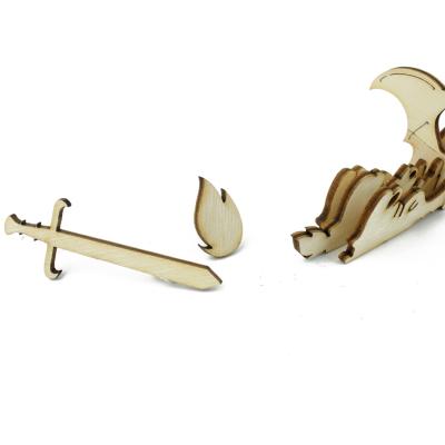 Kit de Construction Dragon Endormi Les P'tits Bidules en Bois Agent Paper