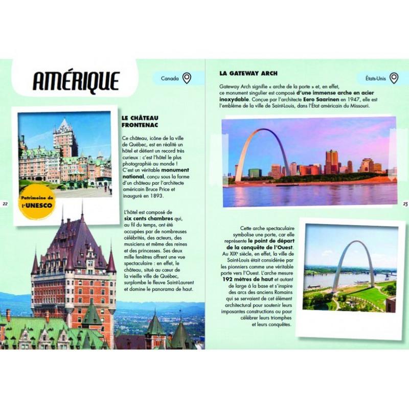 Coffret Monuments du Monde 1 Livre 1 Puzzle 200 pièces et 32 Monuments ...