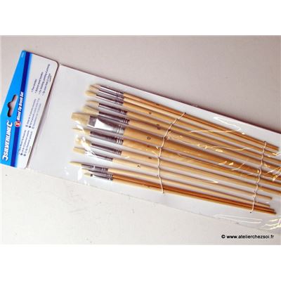 Lot de 12 pinceaux fins assortis de L'Atelier Chez Soi