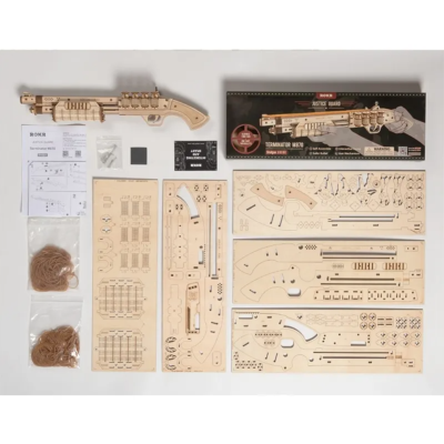Maquette Bois Fusil Terminator M870 43cm Puzzle 3D de 172 pièces LQ501 Rokr