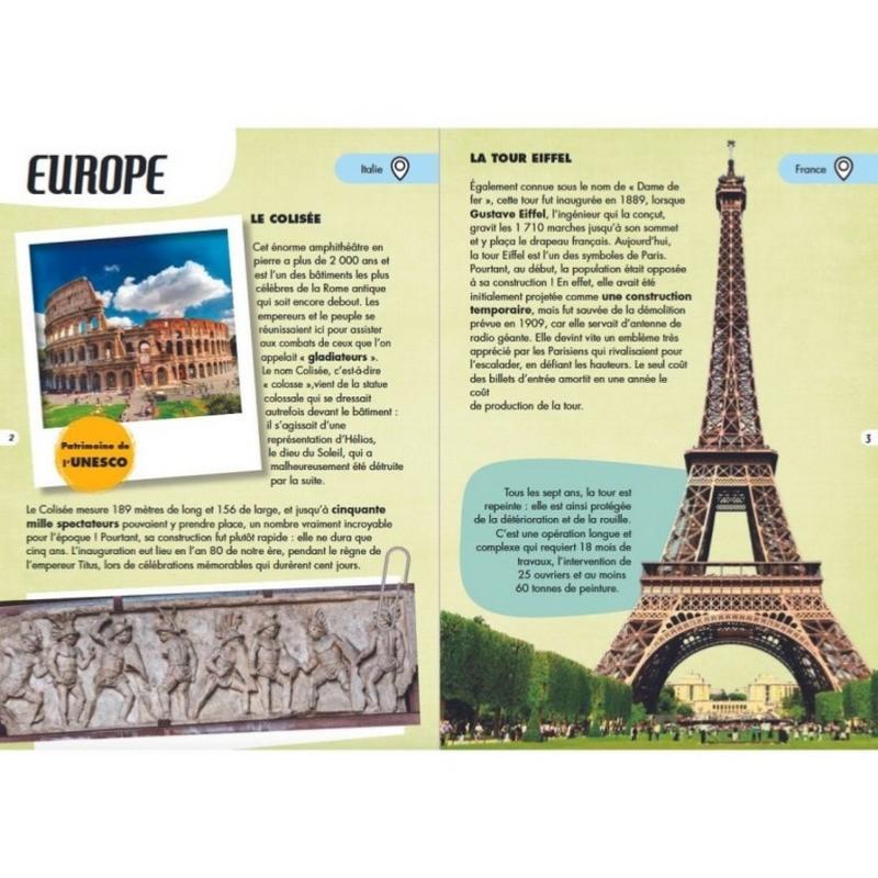 Coffret Monuments du Monde 1 Livre 1 Puzzle 200 pièces et 32 Monuments ...